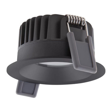 LED Recessed Spotlight 8W 3000K CRi90 36 Degrees IP44 in Black Ledvance ...