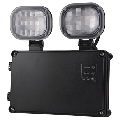 Black Spectrum LED Emergency Twin Spot 12W Non-Maintained - CP Lighting Ltd