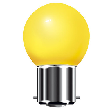 LED 45mm Round 1W B22d Amber - CP Lighting Ltd