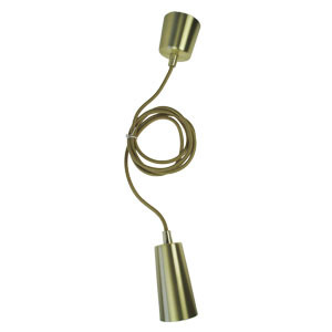 Hulger Plumen Drop Cap Pendant Lampholder E27 in Metallic Brass - CP ...