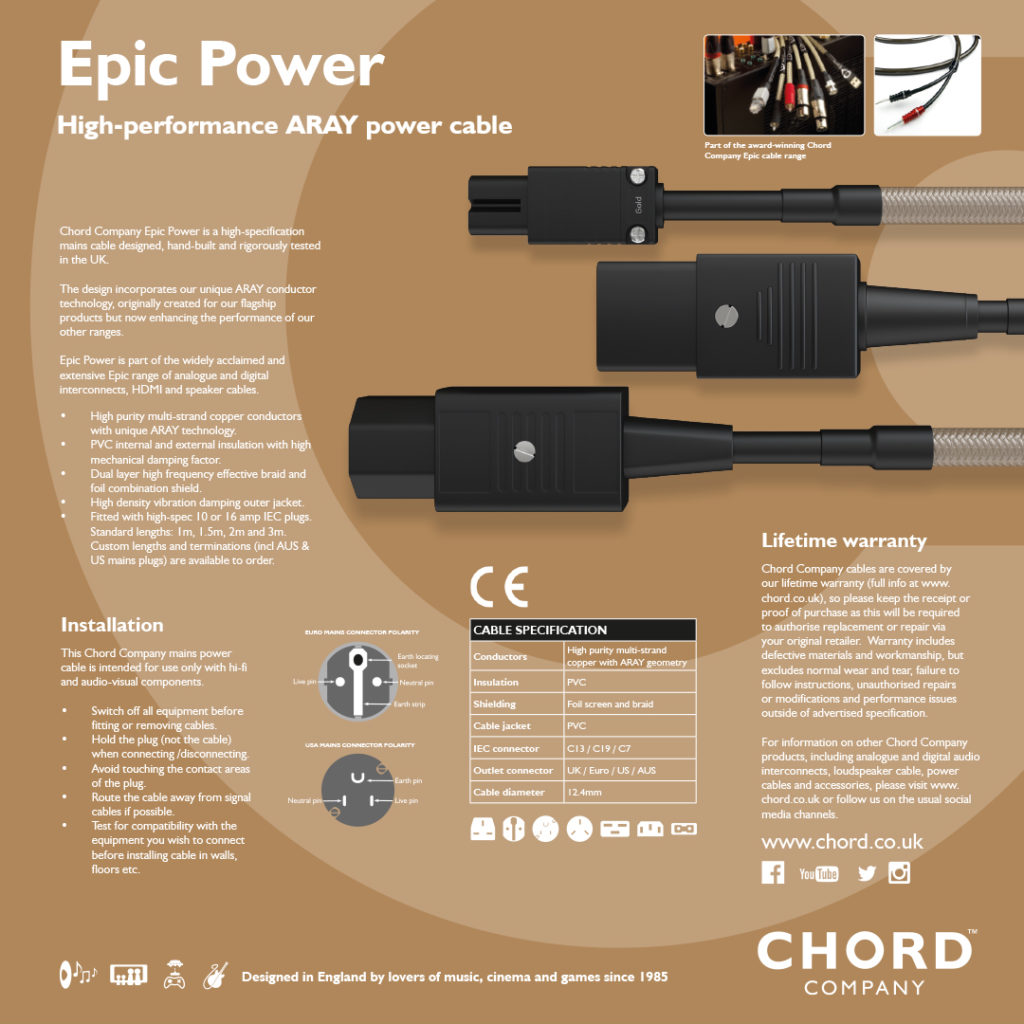 Power Up: Chord Introduces 3 New Mains Power Cables - The Sound ...