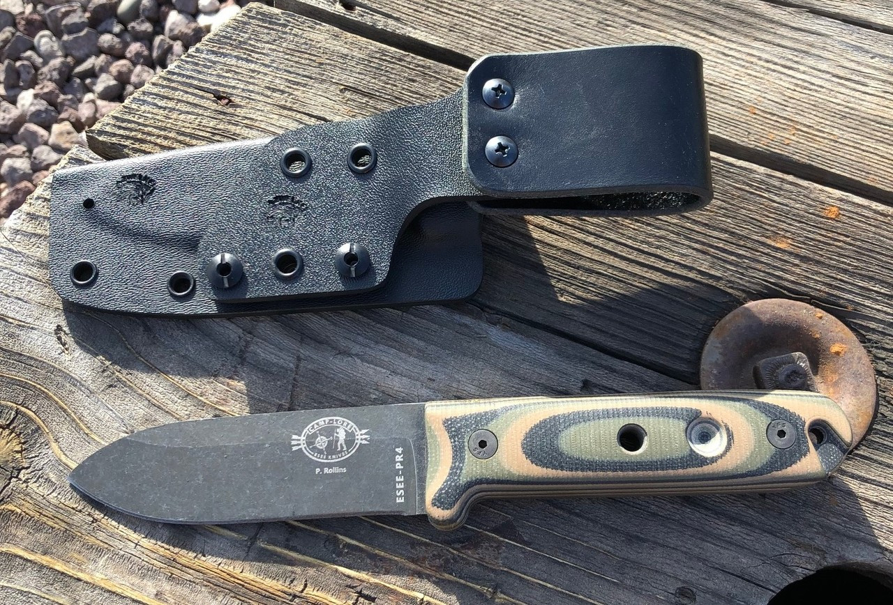 ESEE PR4 TKC w/ hybrid drop loop carry - AZWELKE Custom Kydex Sheaths