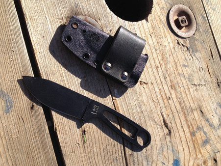 BK14 with leather belt loop - AZWELKE Custom Kydex Sheaths