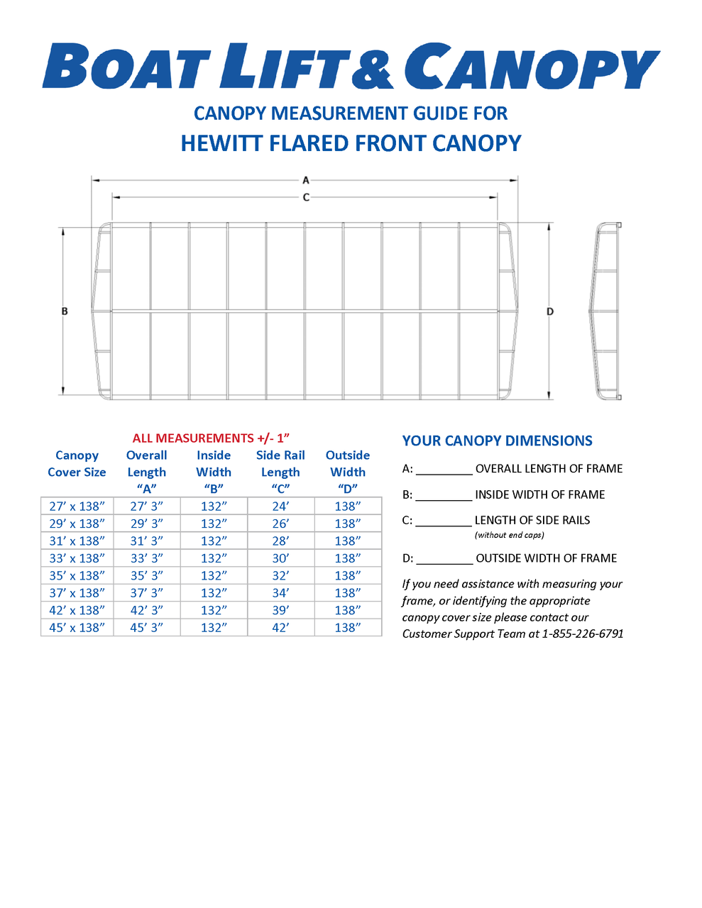 Hewitt DLX Replacement Canpoy Covers - 13oz Vinyl