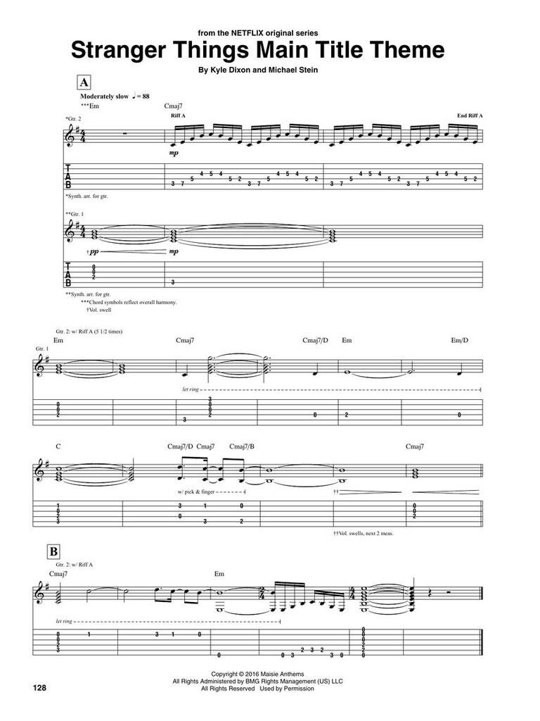 STRANGER THINGS GUITARE