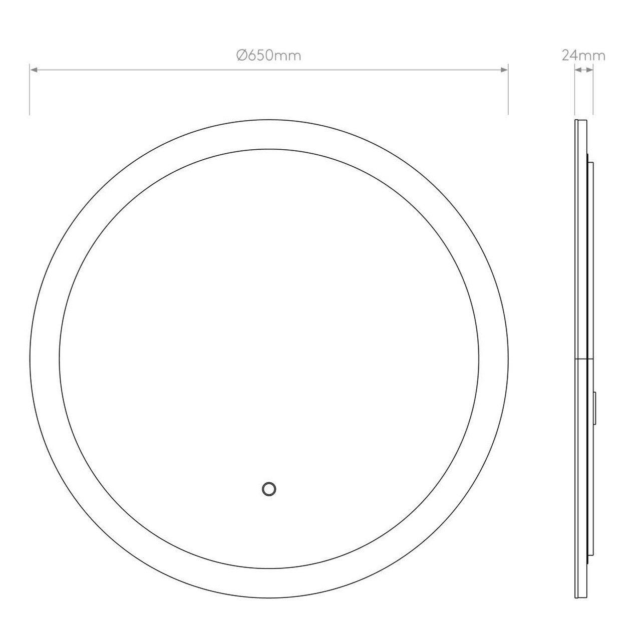 Ascot 650 Round LED Illuminated Mirror | All Square Lighting Ascot 650 Round LED Illuminated Mirror | All Square Lighting