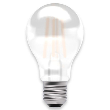 8W ES Satin LED Filament GLS Lamp | All Square Lighting
