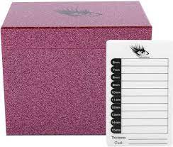Acrylic Lash Box with Tiles PINK GLITTER - Lashtek Showroom