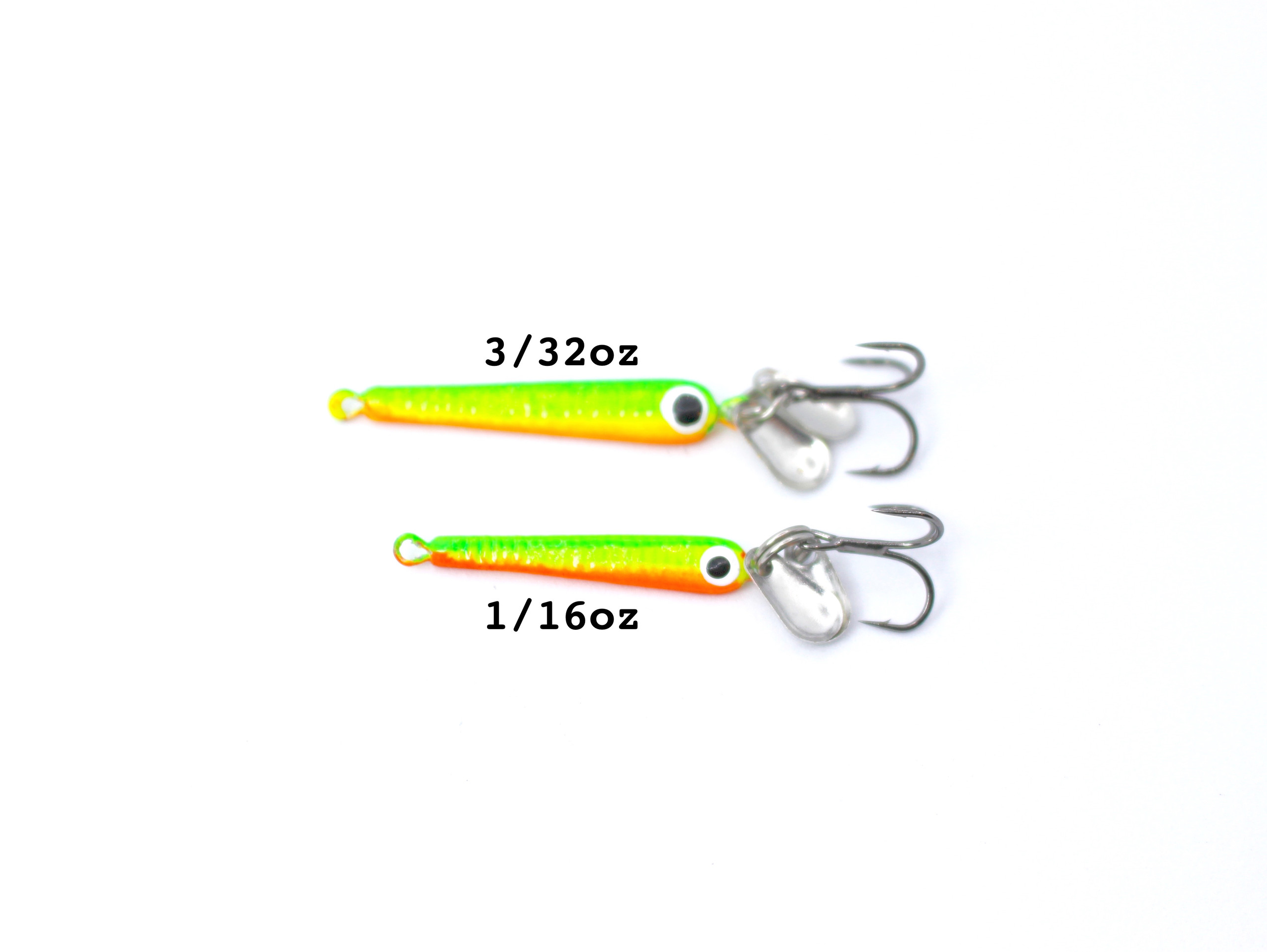 Tungsten Slab Seeker Spoons - Polka Dot GLOW - Widow Maker Lures