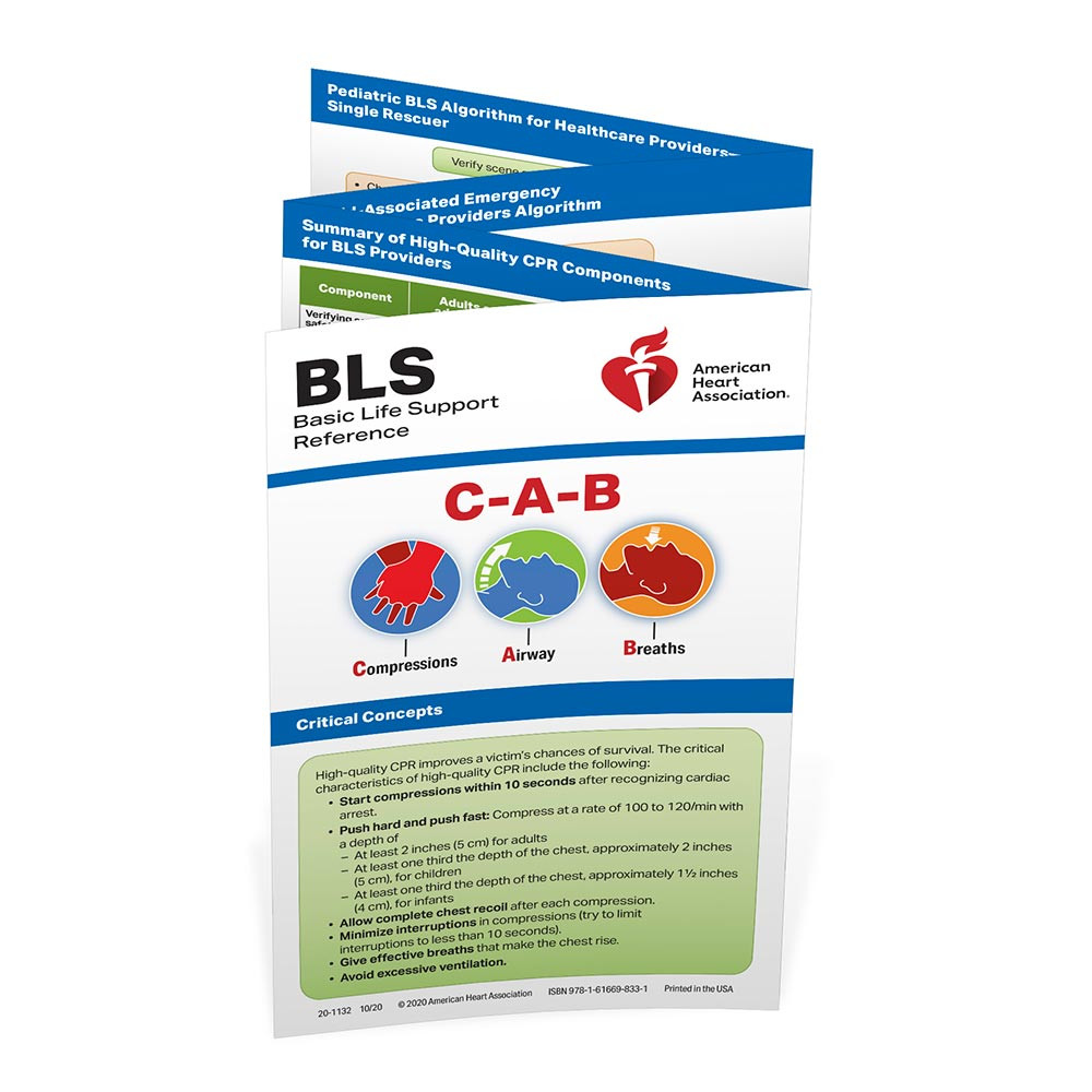 BLS Reference Card AHA TrainingCenter911 BLS Reference Card AHA TrainingCenter911