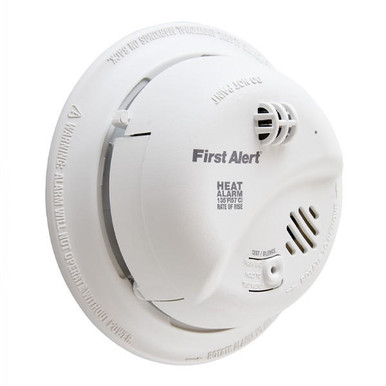 BRK HD6135FB 120V AC/DC 135F w/Rate-of-Rise Heat Alarm w/Battery Backup