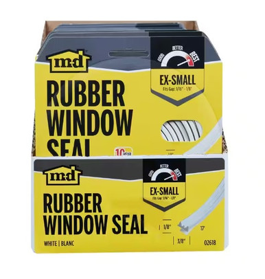 M-D Building Products White EPDM Premium Rubber Window Seal 1/8 in. x 3 ...