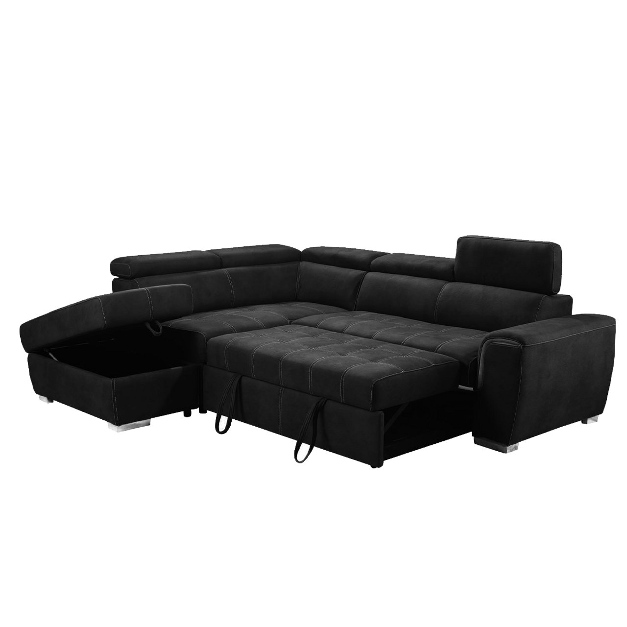 Black suede corner sofa store