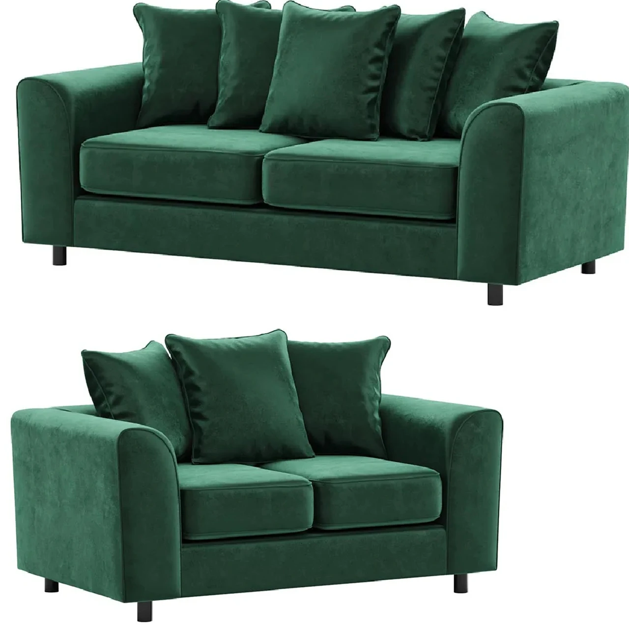 Brooklyn Velvet Foam Sofa Suite | The Online Sofa Shop