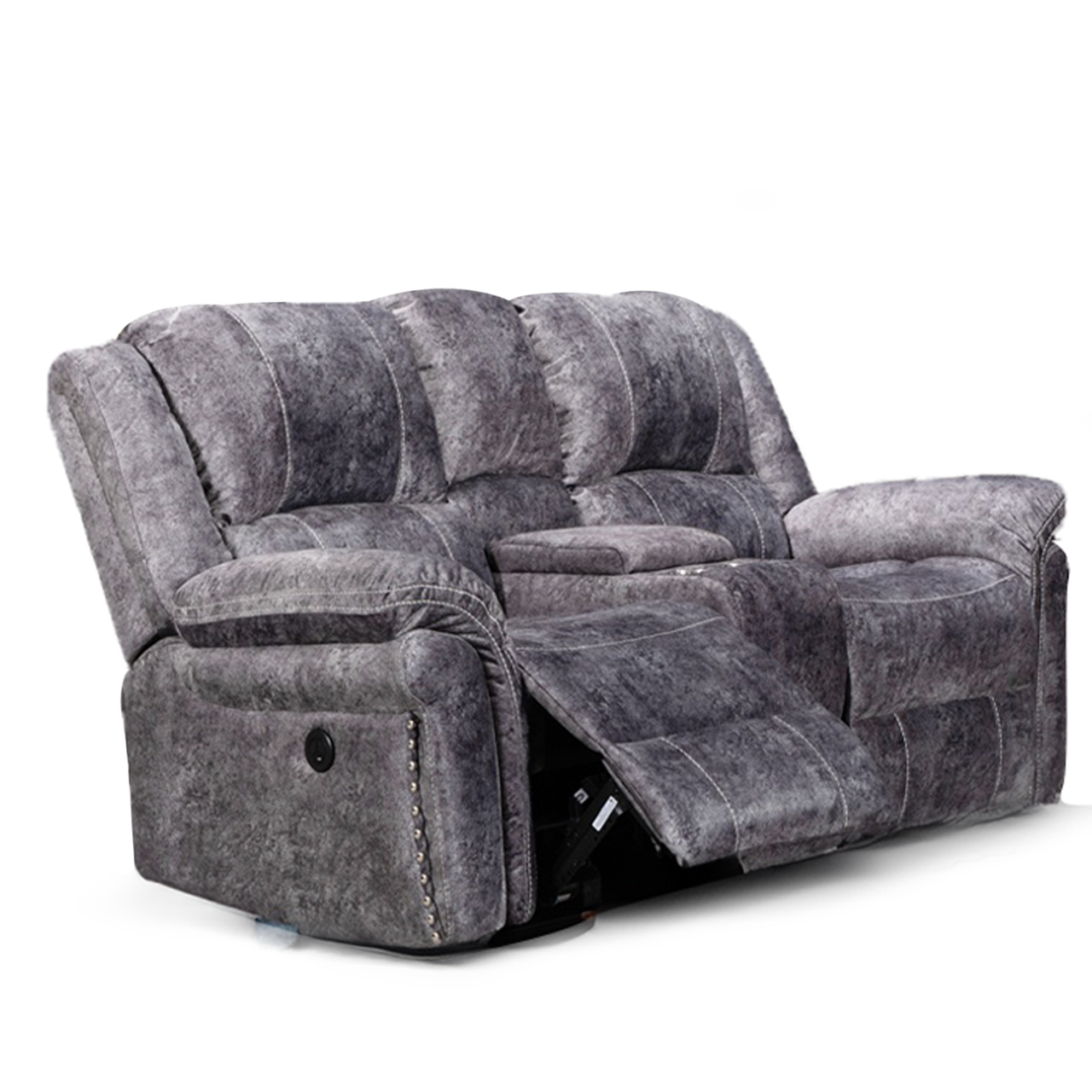 Galaxy 2 Seater Velvet Power Electric Recliner | The Online Sofa Shop