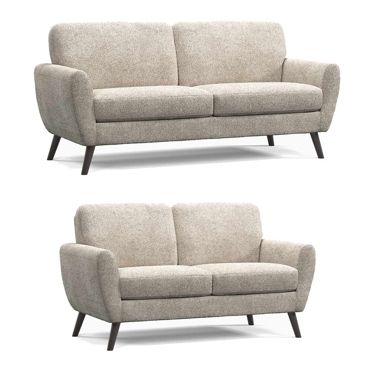 Matlock Boucle Fabric Linen 3 + 2 Sofa Suite | The Online Sofa Shop