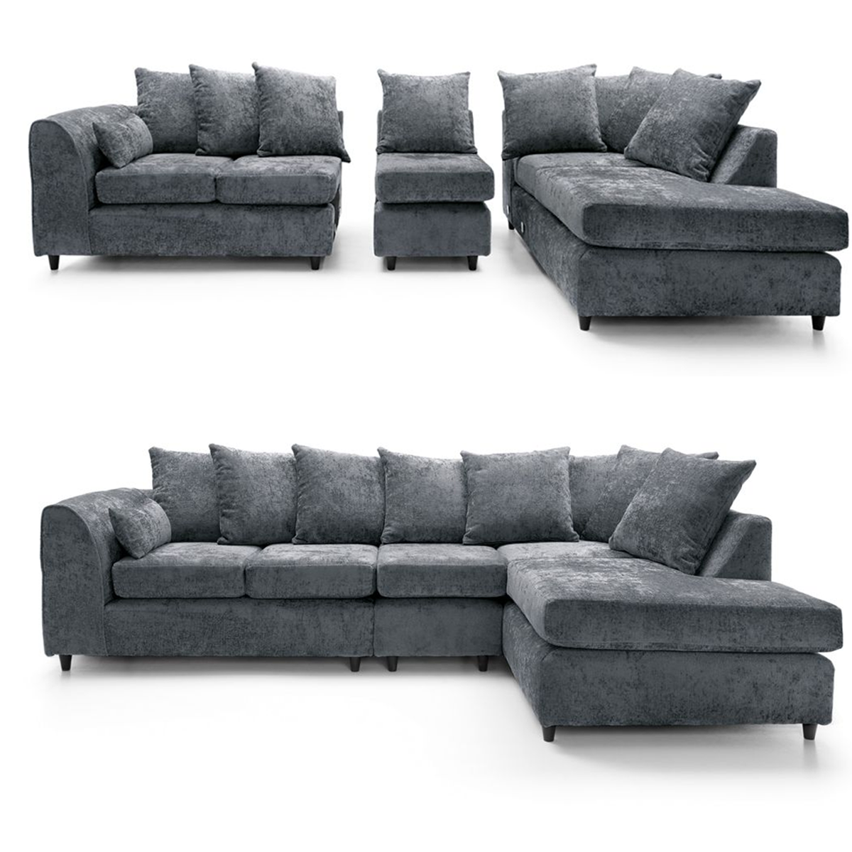 Monaco Long L Shaped 5 Seater Corner Sofa | The Online Sofa Shop