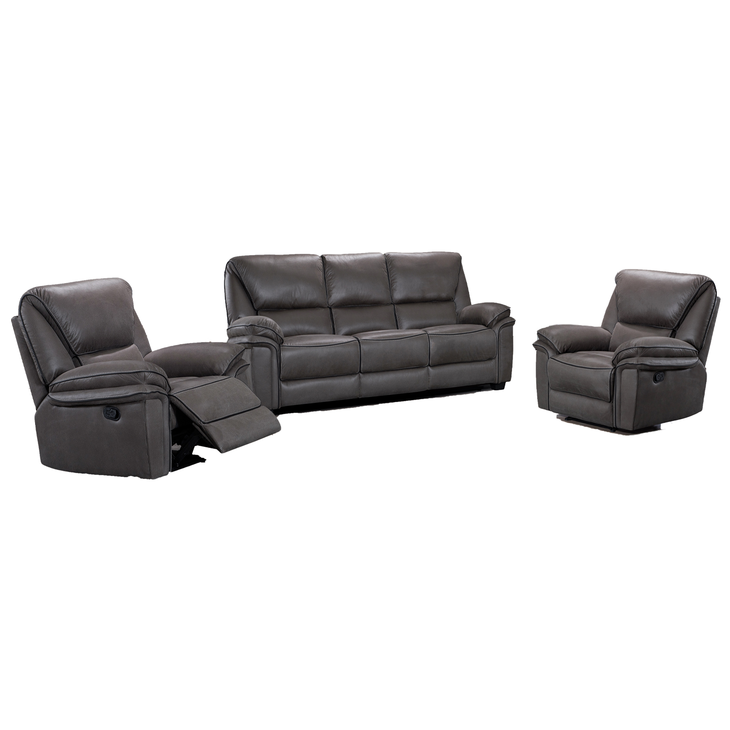 Large Boston Suede Fabric 3 Piece Sofa Suite | The Online Sofa Shop