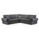 Wilcott Grey Chesterfield L Shaped 5 Seater Corner Sofa | The Online ...