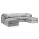 Bishop Alaska Grey U Shaped Sofa Full Back | The Online Sofa Shop