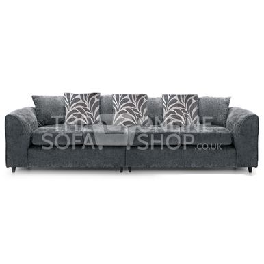 Zink Chenille Long 4 Seater Fabric Sofa | The Online Sofa Shop