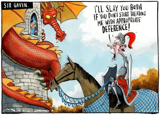 39605990-Morten Morland Cartoon 07 11 2022. Sir Gavin I ll slay you ...