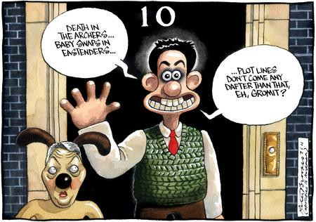 26436602-Peter Brookes cartoon for The Times. Ed Miliband outside No 10 ...