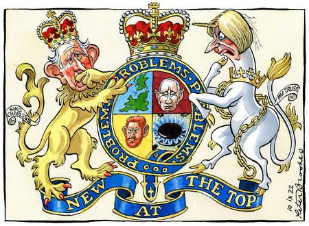 39563717-New at the top. Peter Brookes cartoon for The Times 10. 09. 22 ...