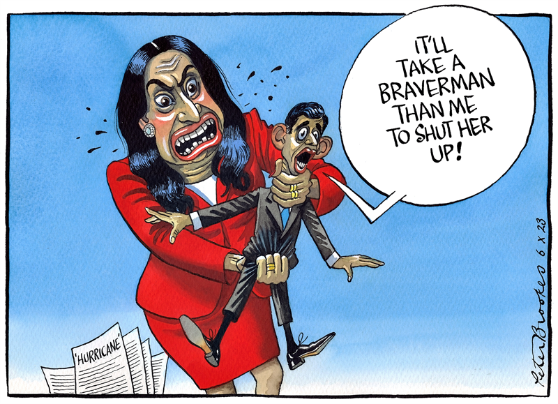 39871457-Peter Brookes cartoon for The Times Suella Braverman and Rishi ...
