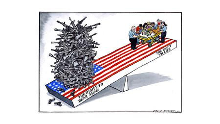 38018368-David Simonds cartoon 05. 08. 2019 Right to bear arms - The ...