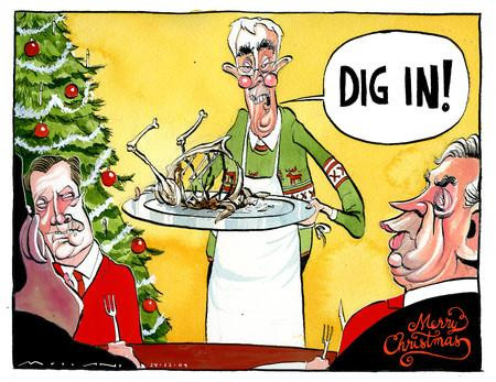 26515589-Times cartoon by Morten Morland, 24. 12. 2009, showing ...