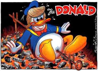 33318366-Donald Trump as Donald Duck cartoon Material must be credited ...