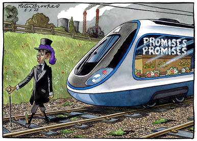 39870841-Peter Brookes cartoon for The Times Promises Promises HS2 ...