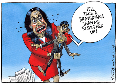 39871457-Peter Brookes cartoon for The Times Suella Braverman and Rishi ...