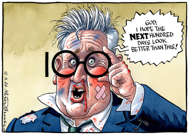 40048202-Peter Brookes cartoon for 12/10/24 Keir Starmer first 100 days ...
