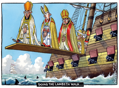 40065034-14/11/2024 Peter Brooks Cartoon 'doing the Lambeth walk ...