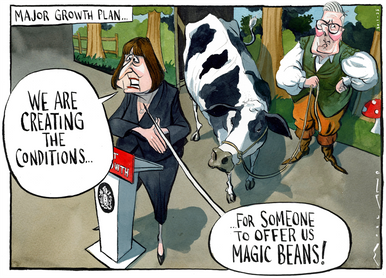 40091423-Morten Morland cartoon. 30/01/2025. 'Major growth plan'. Keir ...