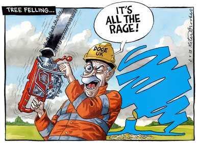 40318624-Peter Brookes - The Times CARTOON 03.05.2025 Tree felling ...