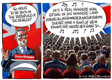 40387251-Peter Brookes cartoon for 29/09/25 Kier Starmer ...