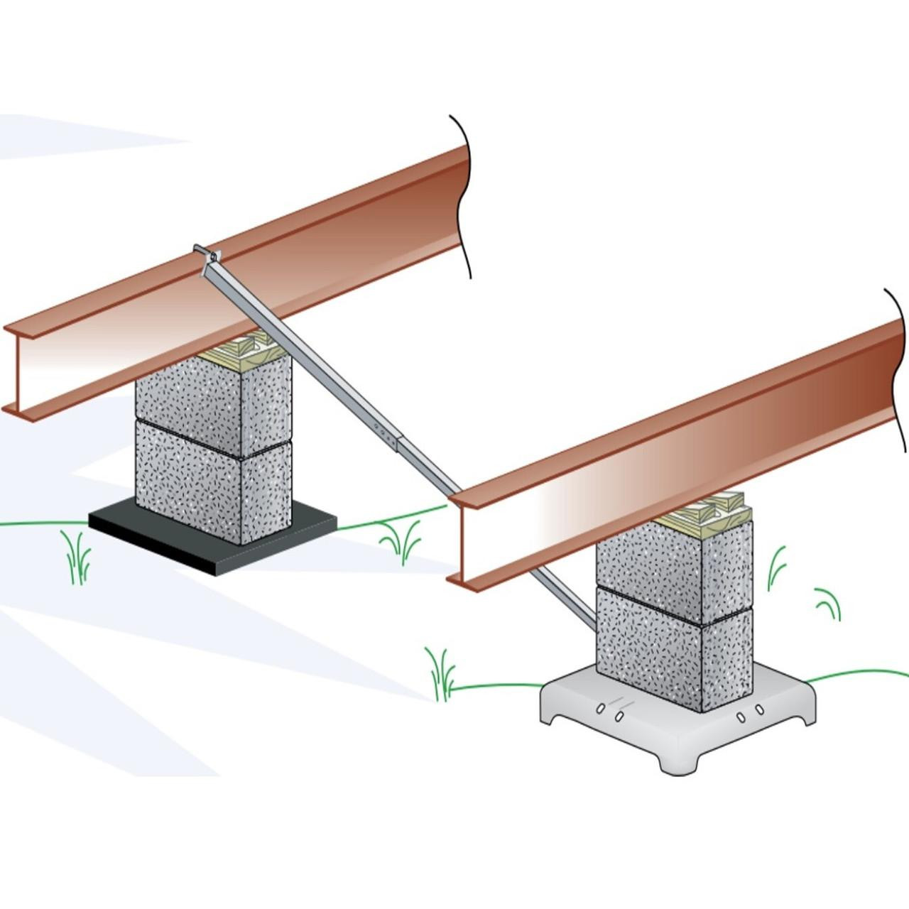Xi2 Ground Foundation System with 44" Longitudinal Bar and 5' Lateral ...