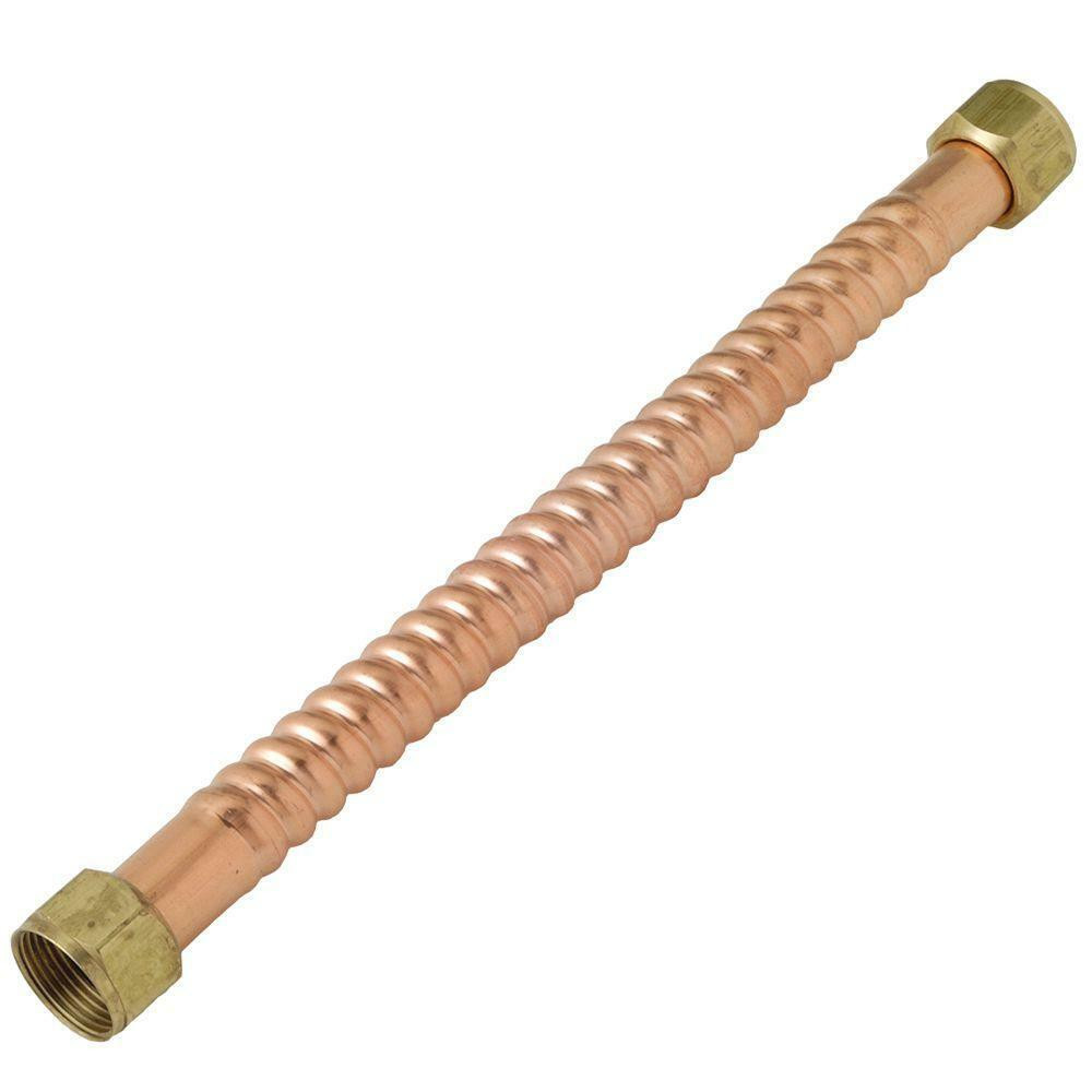 3/4" FIP x 3/4" FIP Corrugated Copper Water Heater Connector | Mobile ...