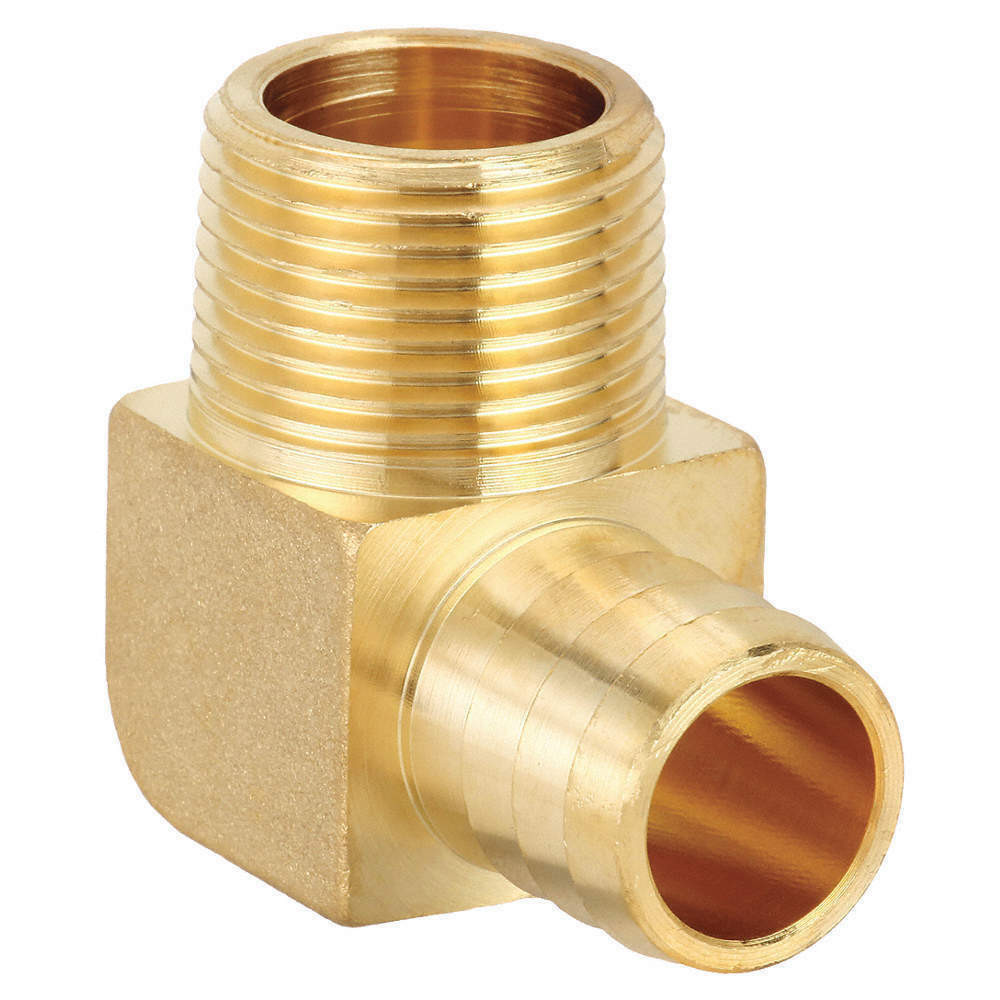3/4" MIP x 3/4" Brass PEX Barb 90 Degree Elbow | Mobile Home Outfitters