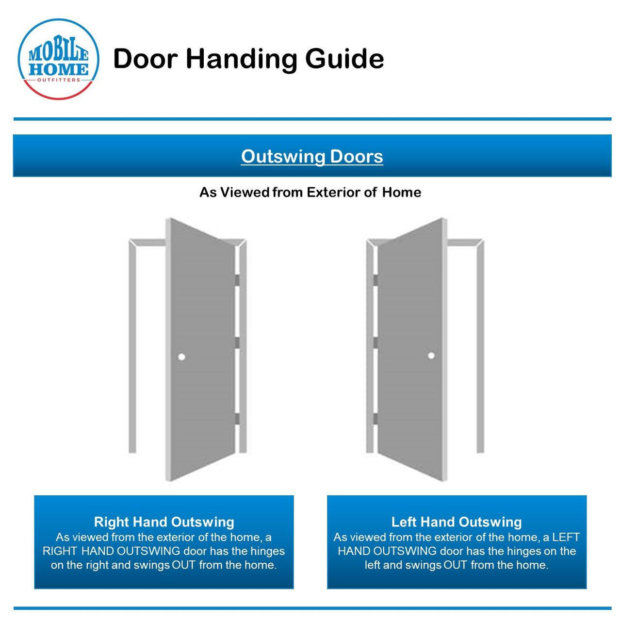 32" x 74" Mobile Home Outswing Door with Vertical Sliding Window ...