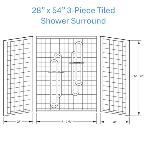 Better Bath 54" x 27" ABS Shower Replacement Kit | Mobile Home Outfitters