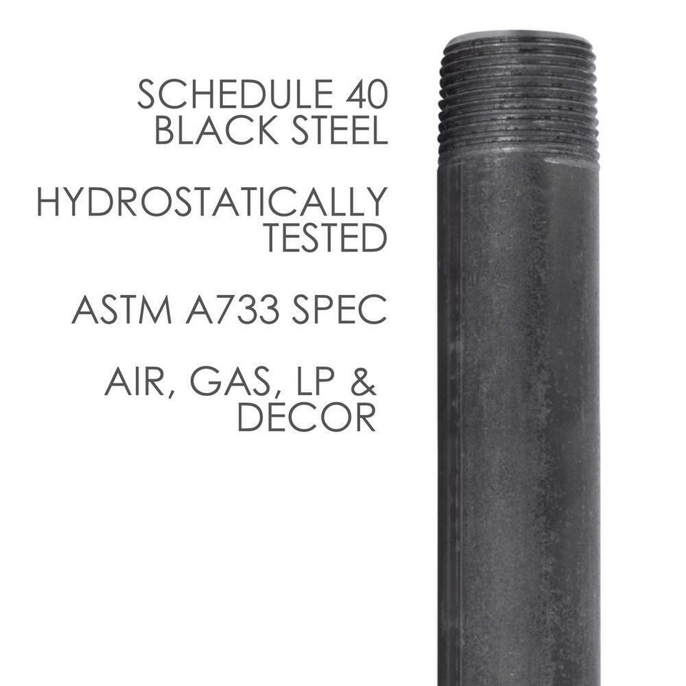 1" Black Steel Schedule 40 Pipe - 21' | Mobile Home Outfitters