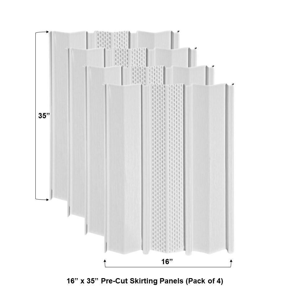 Pre-Cut Premium Plus Vented Vinyl Skirting | Mobile Home Outfitters