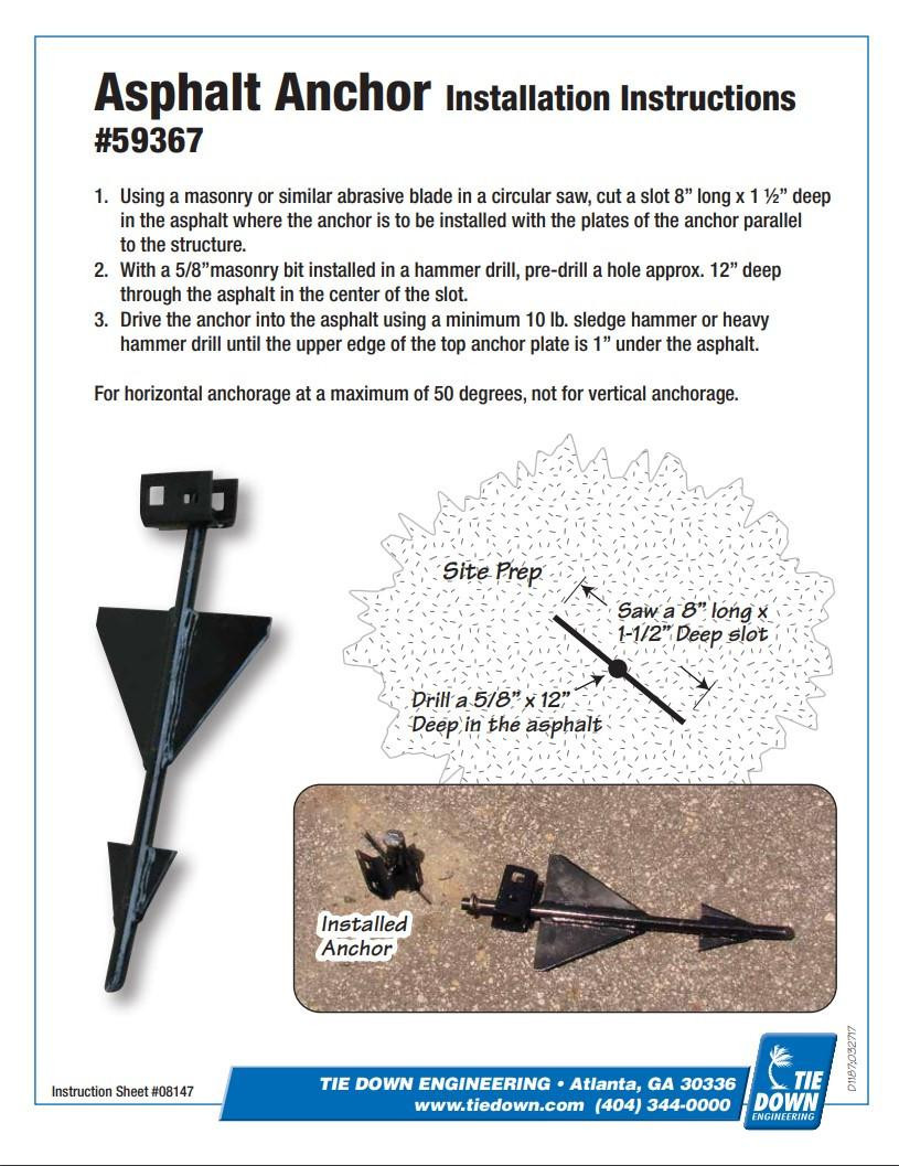 Asphalt Anchor | Mobile Home Outfitters