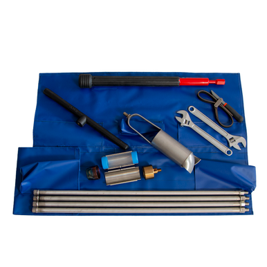 3-1/4" X 3' Stainless Steel Split Soil Core Sampling Mini Kit, 5/8" Thread