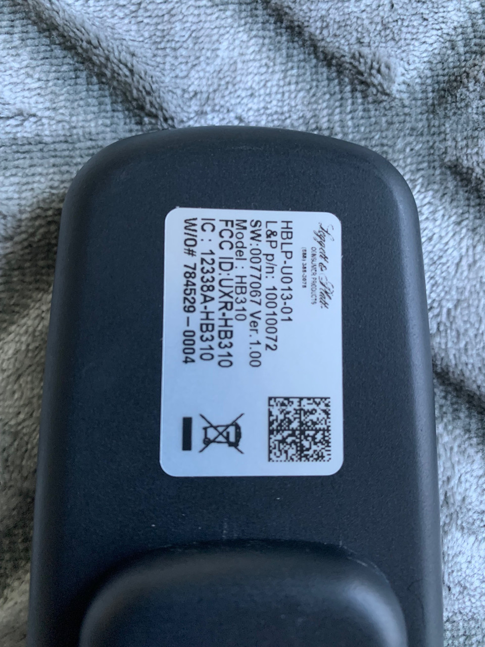 Leggett and Platt S-Cape Remote Control HBLP-U013-01