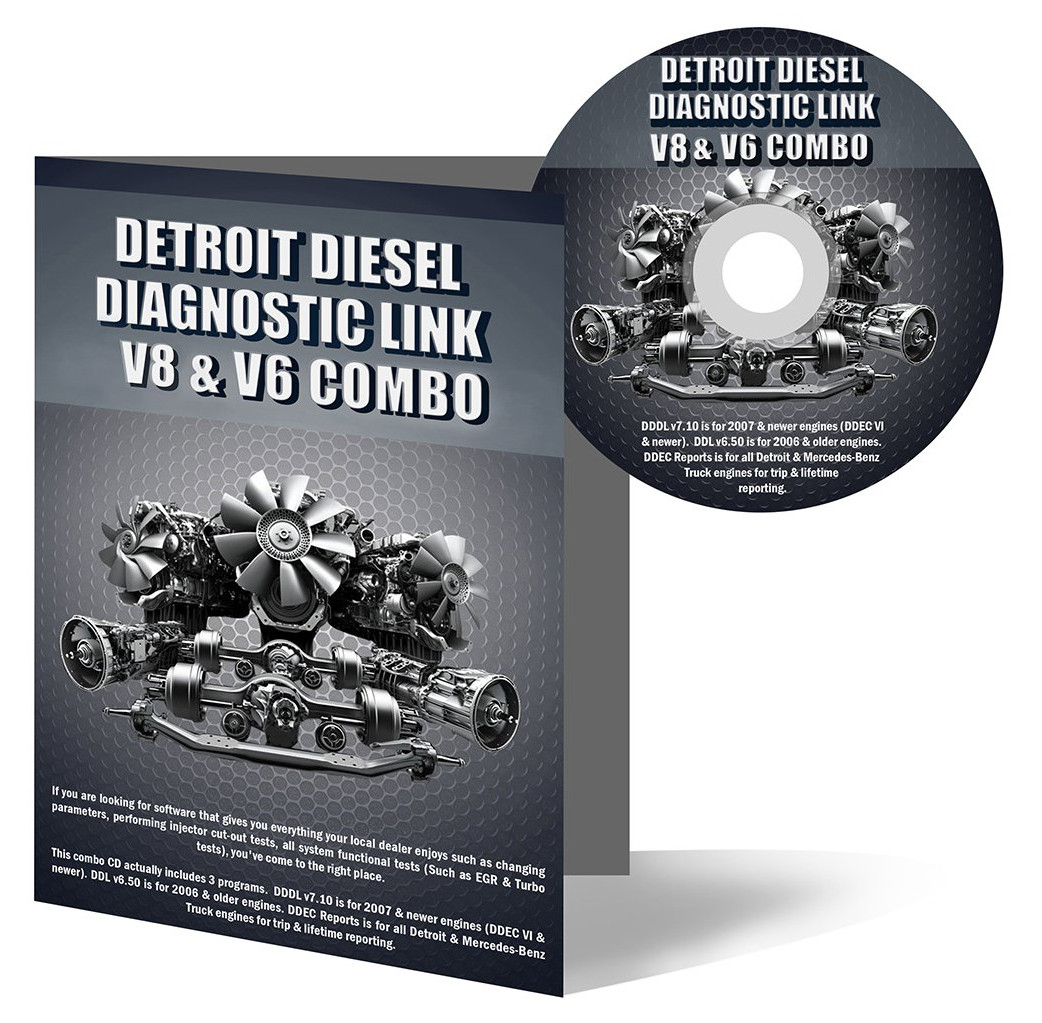 Detroit Diesel Diagnostic Link v8 & v6 Combo Professional License with ...
